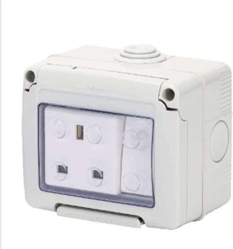 Gewiss Waterproof Switch Socket Box Gw27851g Ip55 Buy Online At Best