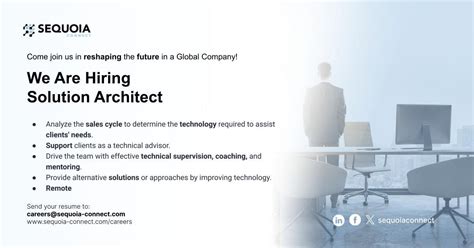 sequoia connect on linkedin solution architect 0c 546 sequoia connect