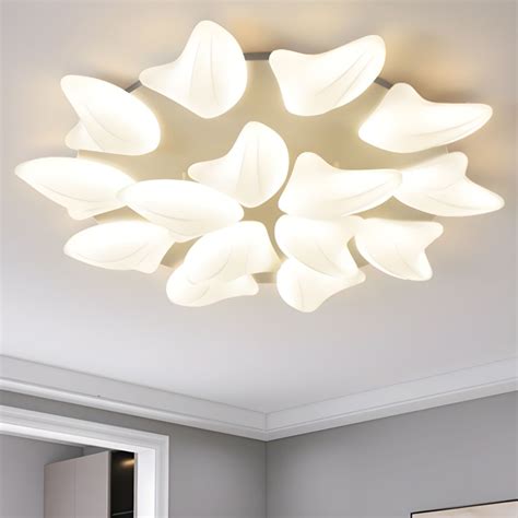 Led Modern Metal Flush Mount Multi Light Ceiling Light With Plastic