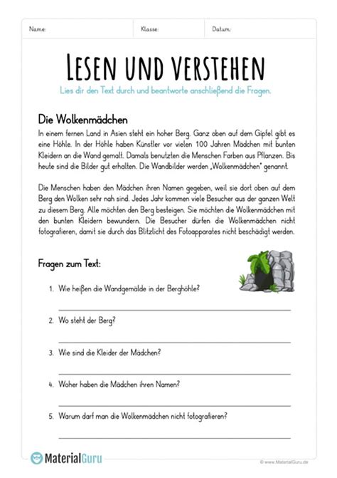 Lesen Und Verstehen Materialguru Languages Online Foreign Languages