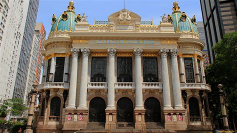 Обои Municipal Theatre Города Рио де Жанейро Бразилия обои для рабочего стола фотографии