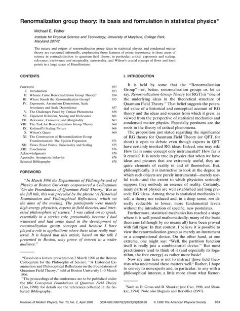 pdf renormalization group theory its basis and formulation in