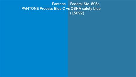 Pantone Process Blue C Vs Federal Std 595c OSHA Safety Blue 15092