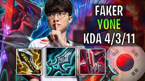 T1 Faker Plays Yone Mid Vs Ryze Patch 2025s12 Youtube