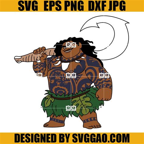 Maui Moana Svg Dxf Eps Png Silhouette Cricut Svggao