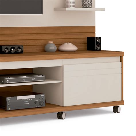 Estante Para Home Theater E Tv Até 70 Polegadas Cedro Freijó