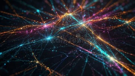 A Digital Network Of Data And Information Flowing Through A Virtual