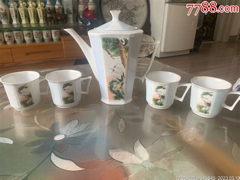 文时期淄博八棱松鹤茶具一套套装茶具图片欣赏收藏价值7788画册网
