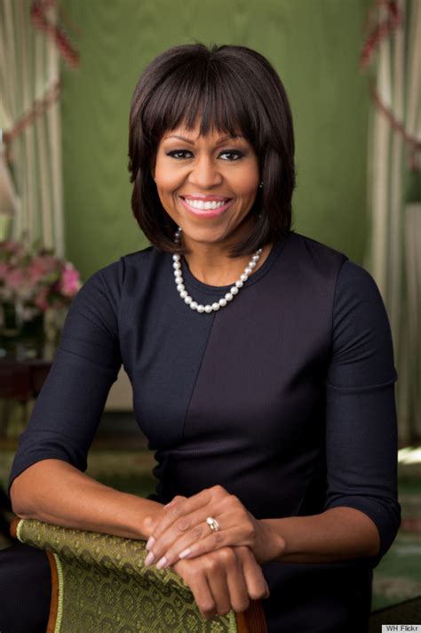 Michelle Obamas Portrait For 2013 Includes Bangs Photos Huffpost Life
