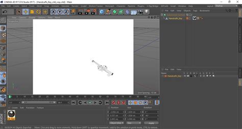 Ключ от наручников 3D Модель 9 3ds blend c4d fbx max ma lxo