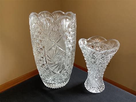 Lot Two Cut Glass Vases