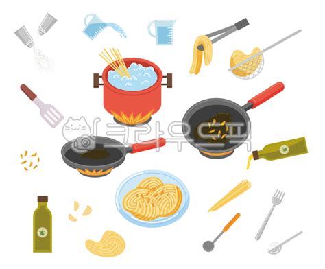 음식 저녁 파스타 식재료 조리도구 사진이미지일러스트캘리그라피 프레즌트작가