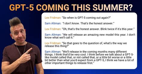 Openai Drops Gpt 5 This Summer Joshua B Lee Posted On The Topic
