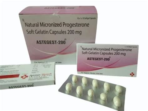 200 And 300 Mg Micronized Progesterone Capsules Packaging Size 10 10