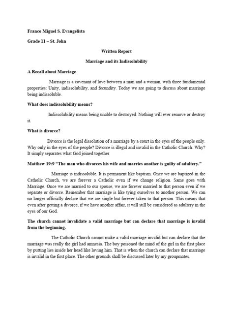 Written Report Pdf Marriage Divorce