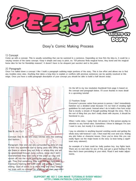 Doxy S Creation On Patreon Comic Tutorial Creating Art Comic Illustration