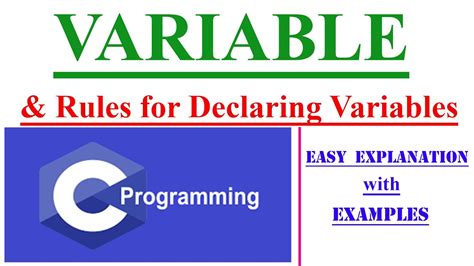 Variables And Its Rules C Programming Variables In C Rules To Declare Variable Latest Video