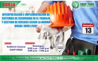 CACP Perú | Curso: Interpretación E Implementación De Sistemas De Seguridad En El Trabajo Y ...