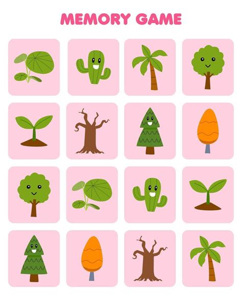 Juego Educativo Para La Memoria De Los Niños Para Encontrar Imágenes