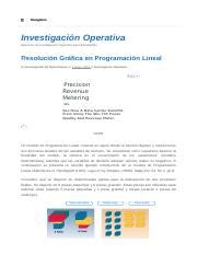 ejercicio de PL Grafica docx Navigation Investigación Operativa