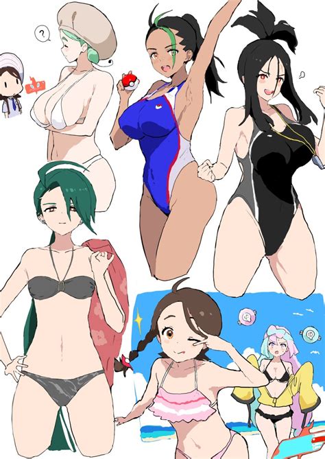 Rule 34 7girls Armpits Beach Bikini Breasts Dendra Pokemon Female