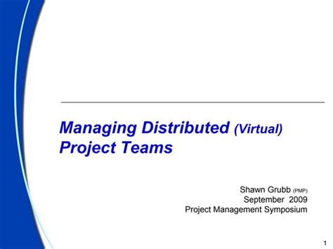 Managing Virtual Project Teams Pptx Business Administration Business