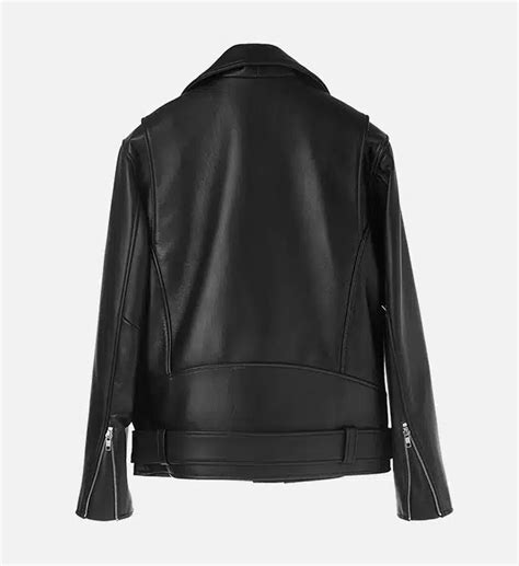 Mens Minimal Black Biker Leather Jacket Au Leatherx