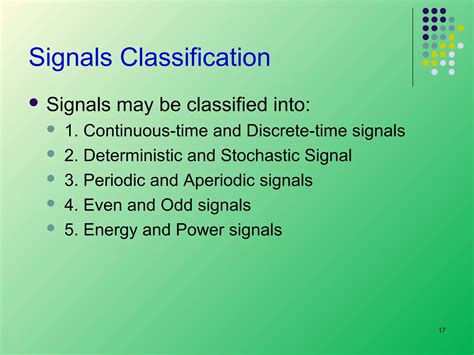 Signals And Classification Ppt