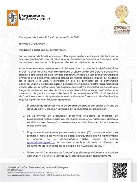 Información Ceremonia De Grados Pdf