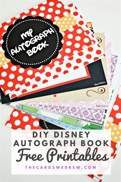 Diy Disney Autograph Book Free Printable The Cards We Drew