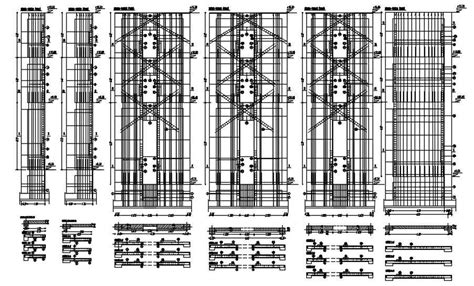 Steel Formwork And Reinforcement Details Of Wall Design In Autocad 2d Drawing Cad File Dwg File