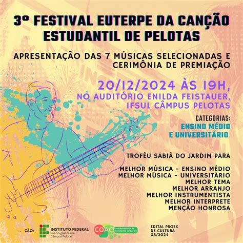 Shows e premiação do 3º Festival Euterpe da Canção Estudantil de