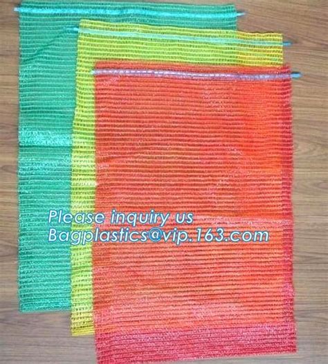 100 Pe Raschel Net Mesh Bag For Fruit Potato Firewood Packaging Mesh