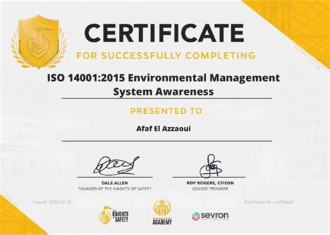 Afaf El Azzaoui On Linkedin Iso Environmental Managementskills