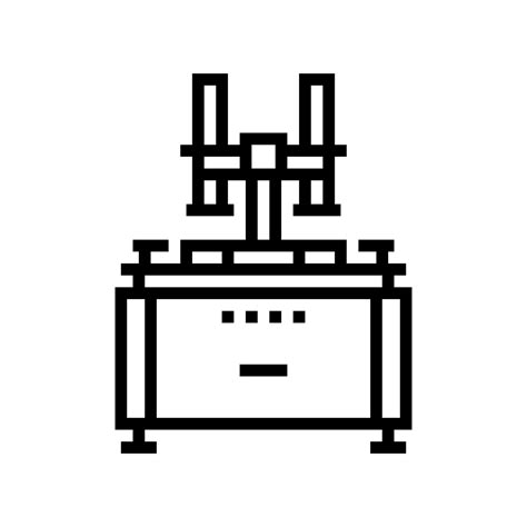 Lapping Machine Line Icon Vector Illustration 10219350 Vector Art At