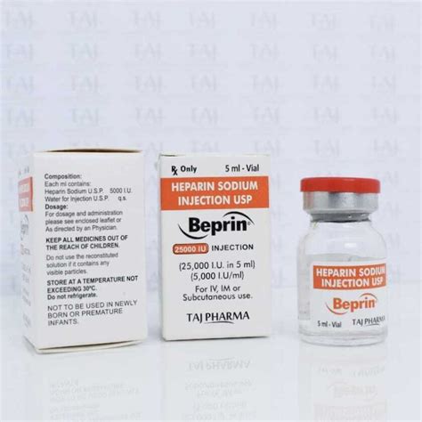Heparin Sodium Injection Usp 25000 Iu5ml 5000 Iuml At Best Price In