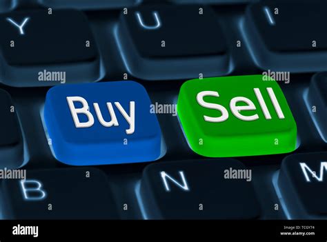 Buy And Sell Buttons On A Computer Keyboard Buying And Selling Concept