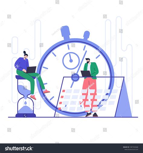 Concept Effective Time Management Planning Workflow Stock Vector Royalty Free