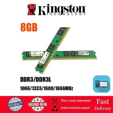 【พร้อมส่ง】kingston แรมหน่วยความจํา 8gb Ddr3 Ddr3l Dimm 1066 1333 1666 1866mhz 240pin 1 35v 1 5v