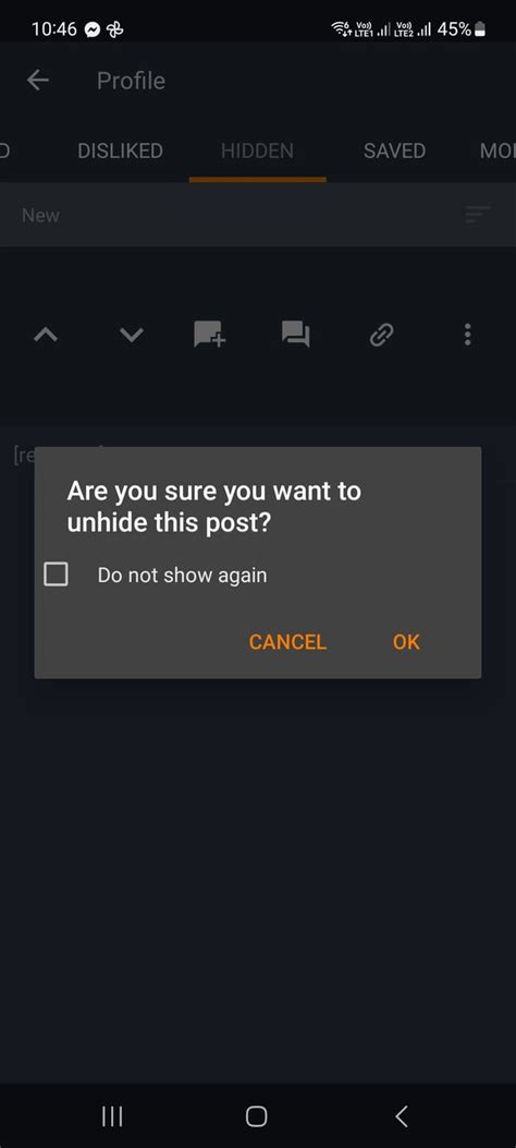 text and checkbox placement is off on unhide post r baconreader