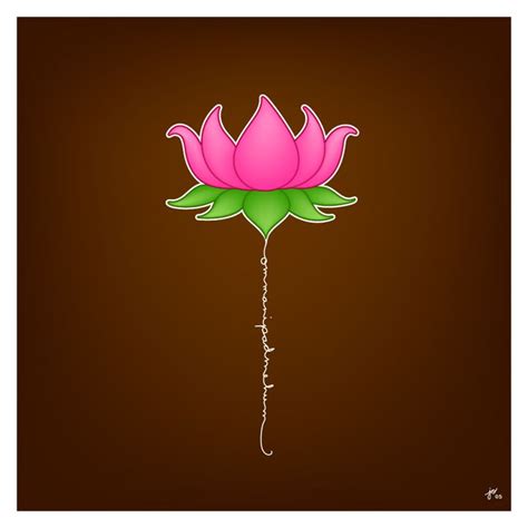 Om Mani Padme Hum Pink Lotus Tattoo Om Mani Padme Hum Lotus Flower