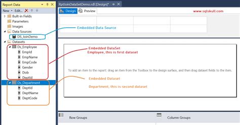 Join Two Datasets In Ssrs Sql Bi Tutorials