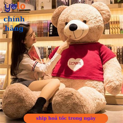 Gấu bông Teddy chính hãng đủ size từ 1m 2m thú nhồi bông teddy to