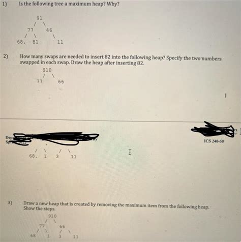 Solved Is The Following Tree A Maximum Heap Why How Many