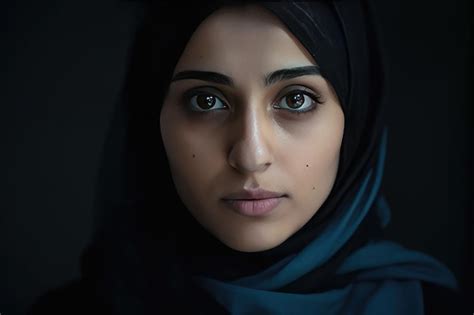 Eine Sehr Schöne Junge Frau Mit Einem Hijab Der Ihren Kopf Bedeckt