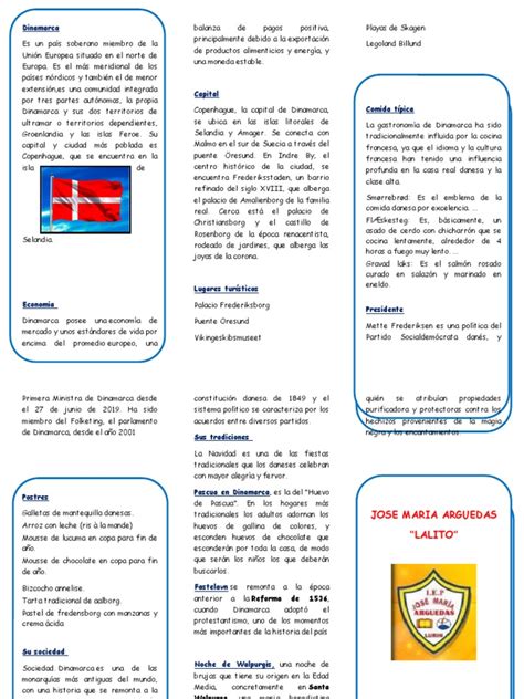 Triptico Dinamara Pdf Dinamarca Copenhague