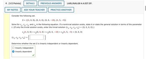 Solved Consider The Following Set Chegg