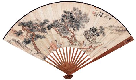 吴观岱 1917年作 松下高士 成扇北京翰海 2005仲夏拍卖会 北京翰海拍品价格图片拍卖专场拍卖会预展拍卖会结果卓克拍卖频道