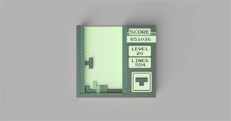 Tetris Classic Game Display By The3dprinting Download Free Stl Model