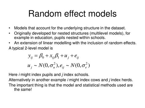 Ppt ‘counting Chickens And Other Tales Using Random Effect Models
